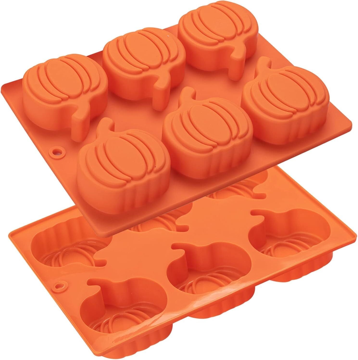 Silicone Molds, 2 Pack Pumpkin Cake Molds Oreo Muffin Cupcake Pan Hot ...
