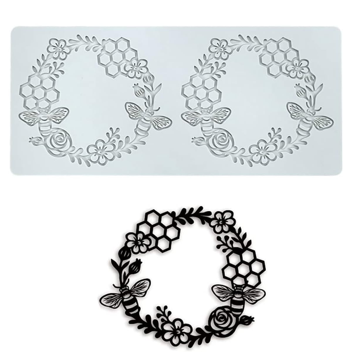 Silicone Molds 3D Hollow Chocolate Molds Honeycomb Candy Mold Flower ...