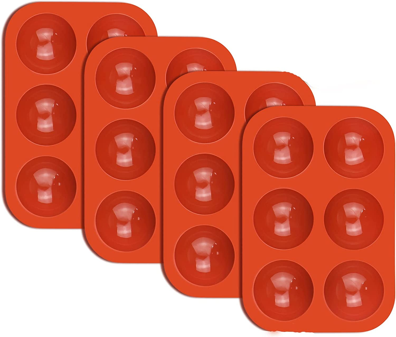 Silicone Molds for Chocolate - 6 Semi Sphere Hot Cocoa Bomb Mold for ...