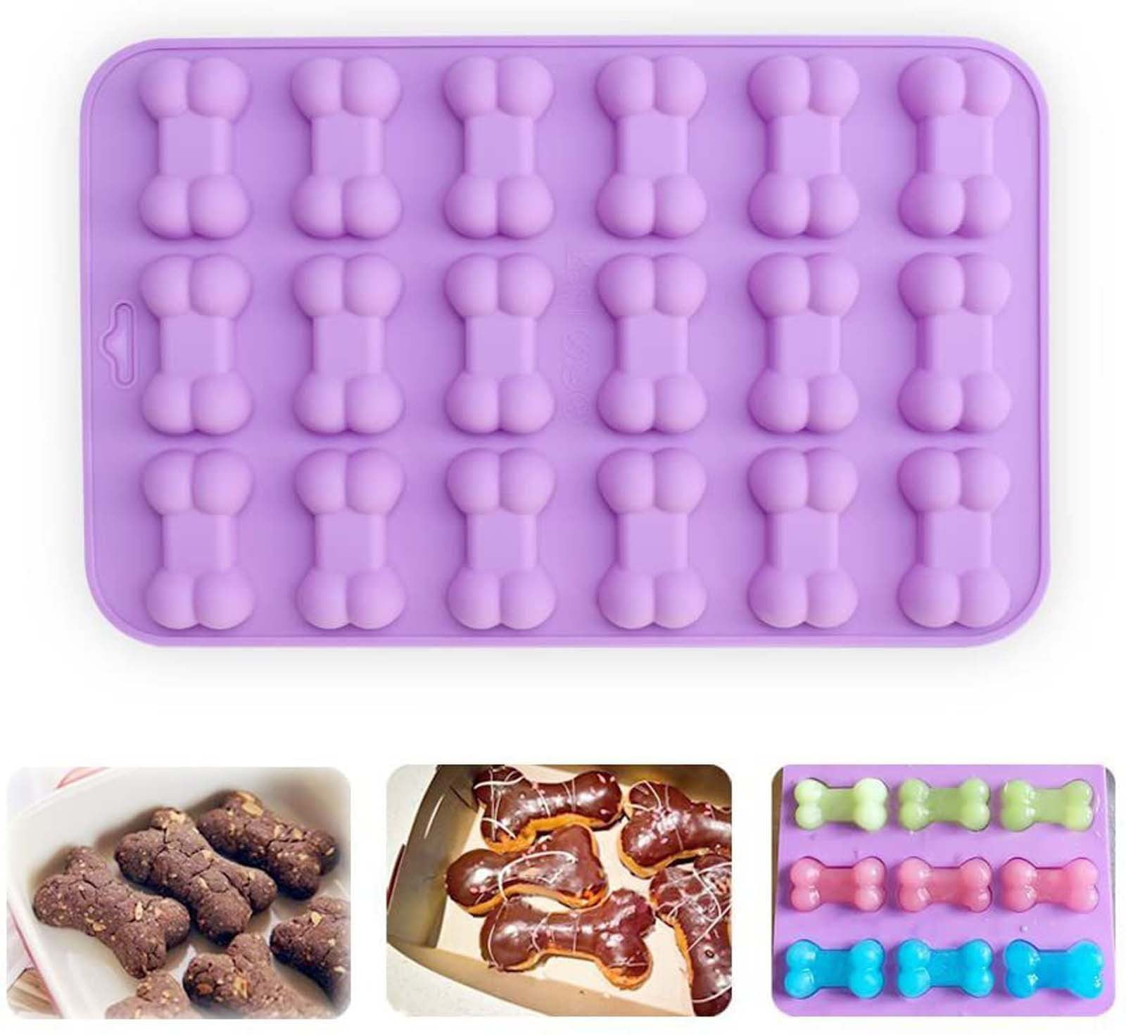 Silicone Molds Puppy Dog Paw and Bone, Elegant Chocolate Molds for ...
