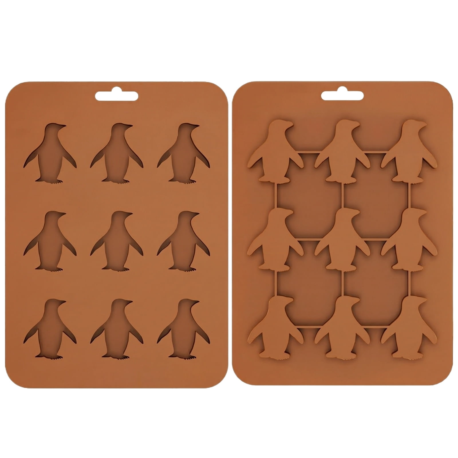 Silicone MoldsforChocolate, Ice Cube Trays Silicone, Penguin Silhouette ...