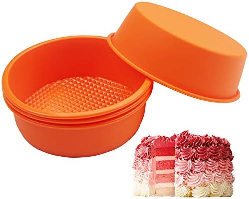 Silicone Mould for 4.5 inch Layer Cake Pan Round Cylinder Rainbow Cake ...