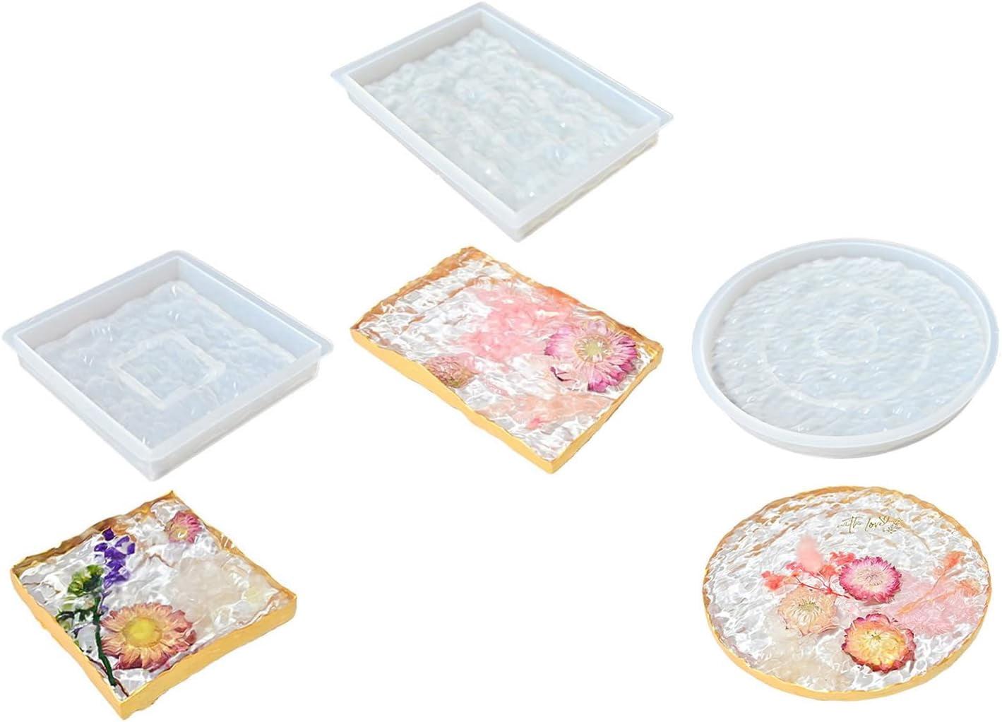 Silicone Mould-for Cup Mat Epoxy Resin Concrete Tray Gypsum Display ...