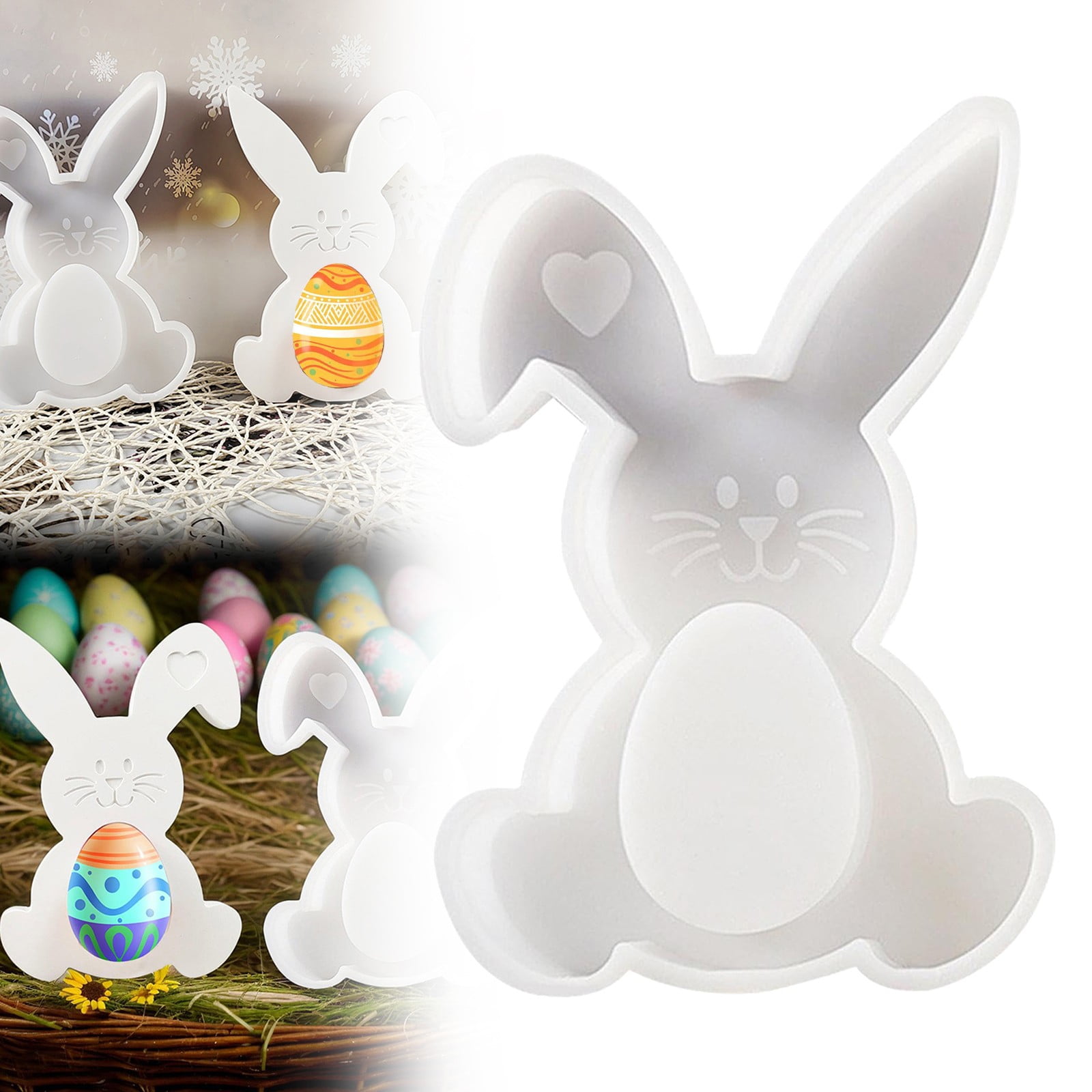 Silicone Moulds Easter Bunny Easter Egg Silicone Moulds Plaster Casting ...