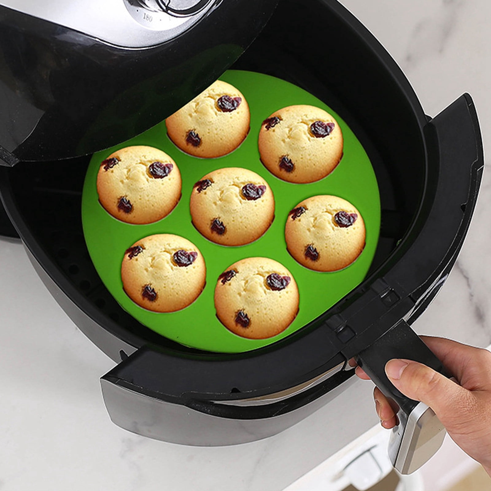 Silicone Muffin Pan 2-Pack, 7-Cavity Non-Stick Baking Mold, Food Grade ...