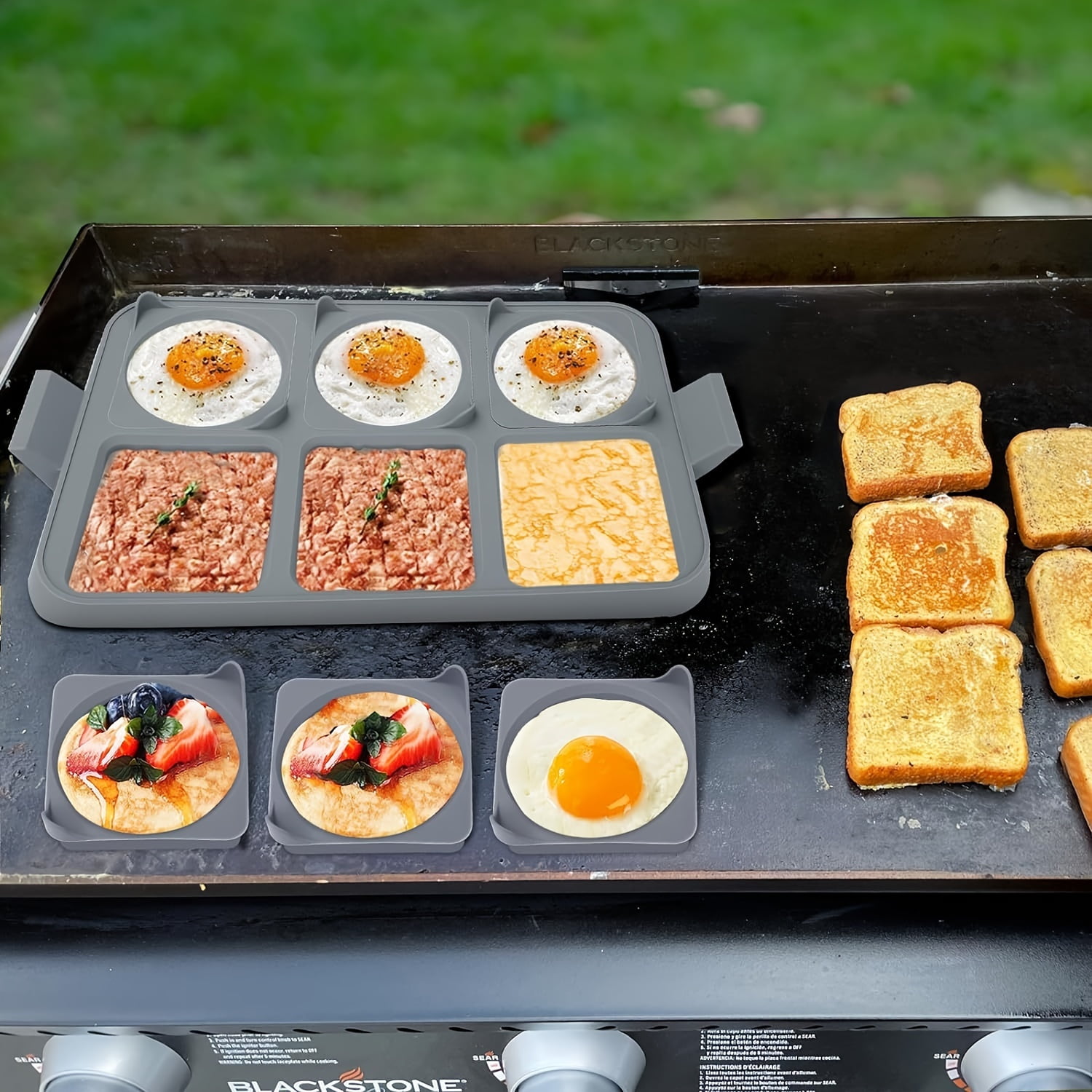 Silicone NEWKBO Flexible Non-Stick Omelette Tray Mold for Quick and ...