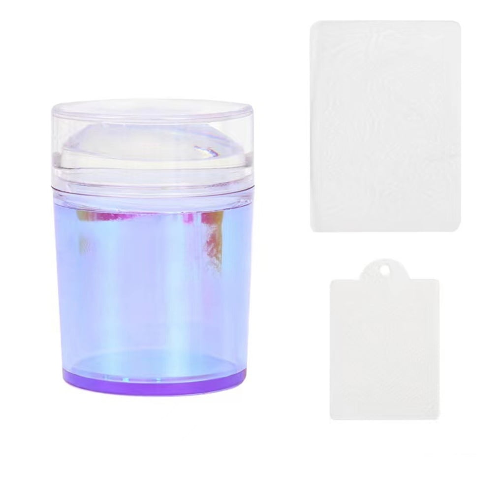 Silicone Nail Art Stamping Kit French For Manicure Plate Stamp Polish ...