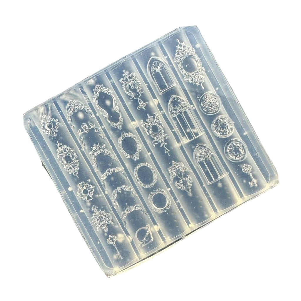 Silicone Nail Mold With Detailed Floral Embossed Texture Manicure ...