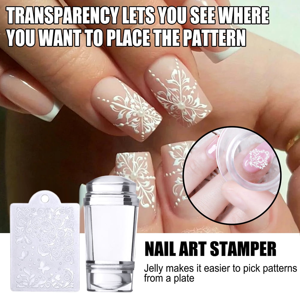 Silicone Nail Stamper Clear French Tip Silicone Stamping Jelly with ...