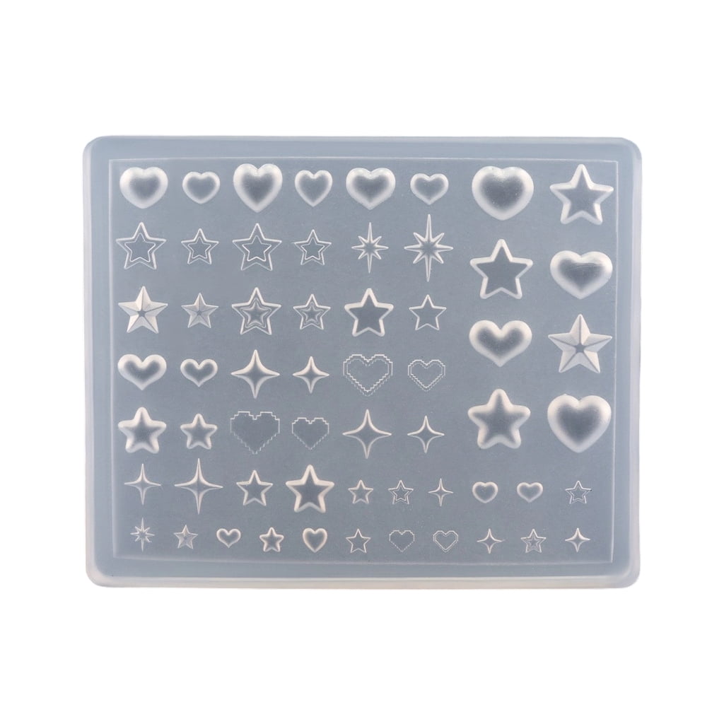 Silicone Nails Art Molds Bowknot Theme Nails Art Template Silicone ...