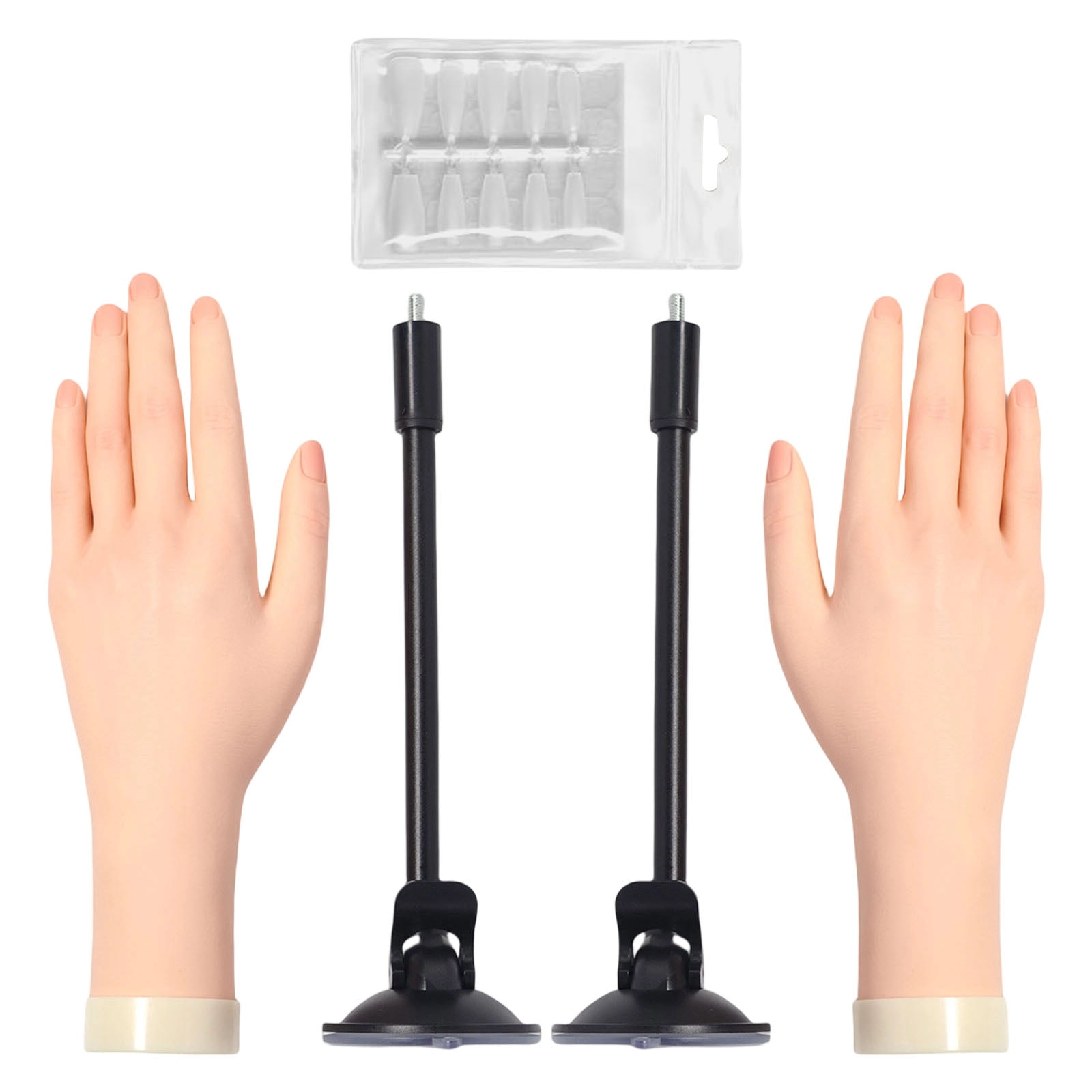 Silicone Nails Practice Hand Model With Interchangeable Tips And Slip ...