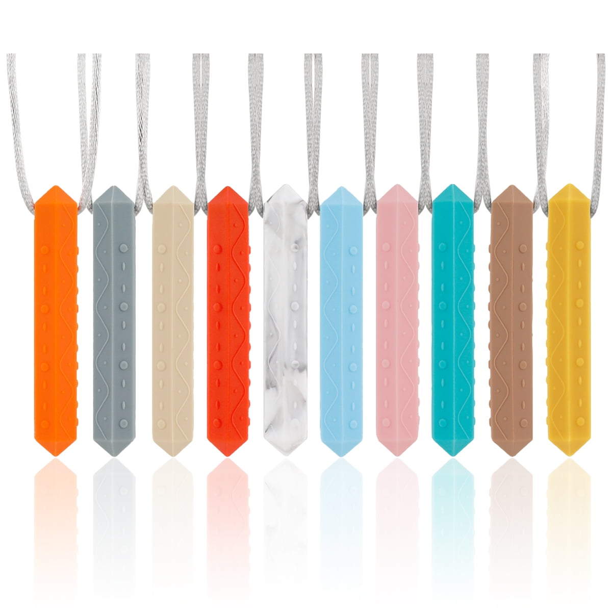 Silicone Necklaces Oral Motor Chewy Tool,10 Pack Sensory Chew Toys for ...