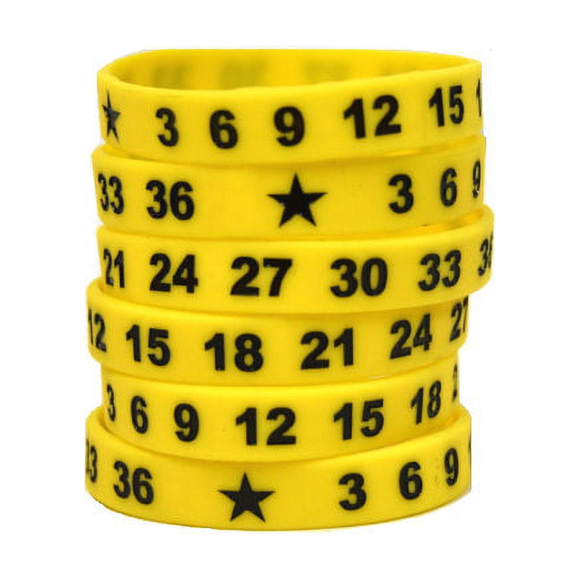 Silicone Number Wristbands for Classroom Math Activities in Bright ...