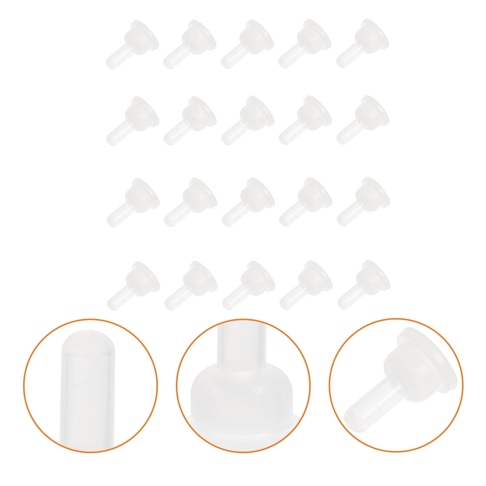 Silicone Nurser Nipples, 40Pcs Pet Nurser Nipples Silicone Replacement ...