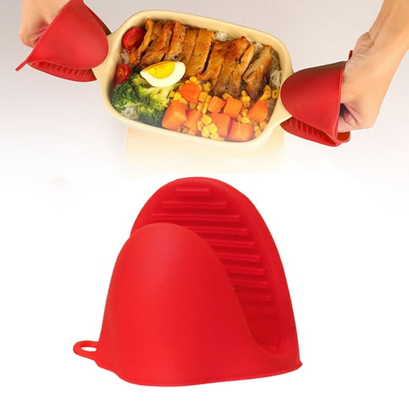 Silicone Oven Mitts Heat Resistant Pot Holder for Kitchen Heat ...