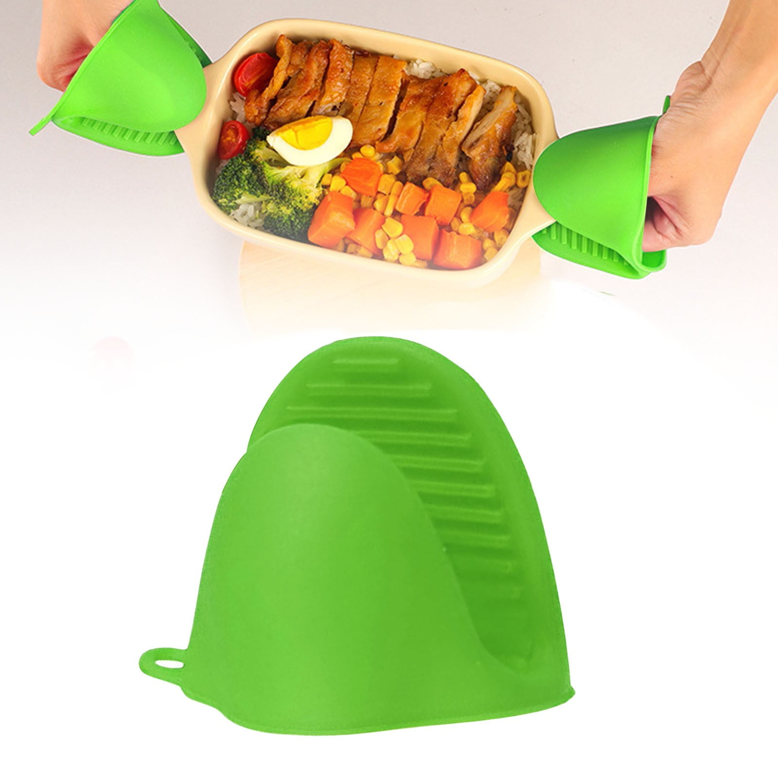 Silicone Oven Mitts Heat Resistant Pot Holder for Kitchen Heat ...