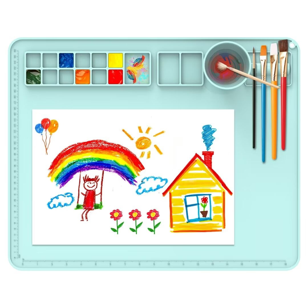 IYYI Silicone Painting Mat, 20" x 16" Silicone Mat for Craft, Kids ...
