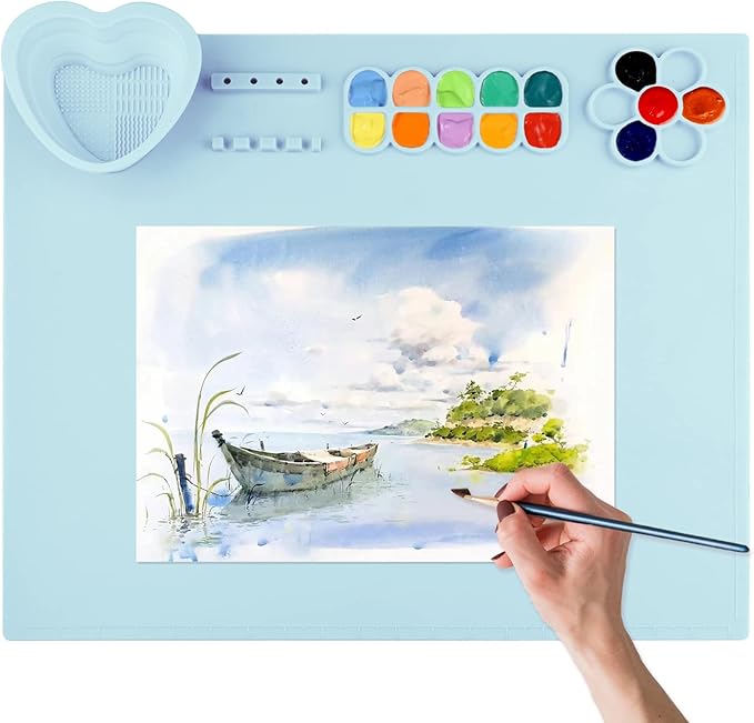 Silicone Painting Mat for Crafts Kids: Silicone Painting Station Pad ...