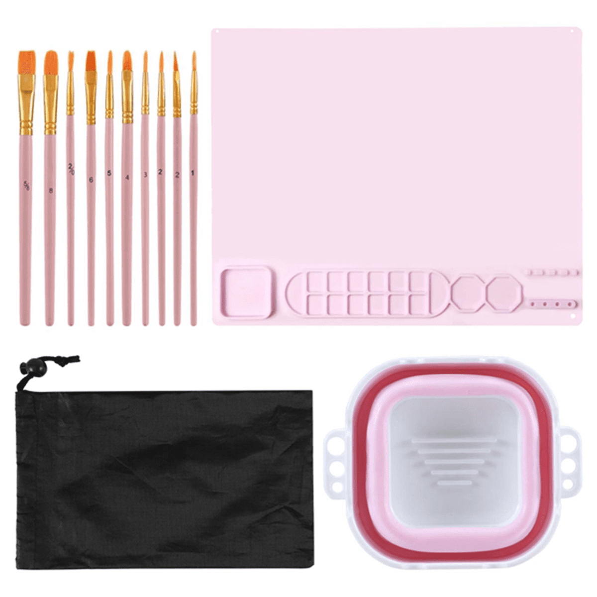 Silicone Painting Mat,Silicone Art Mat, Mat with Cup, Easy Clean Up ...