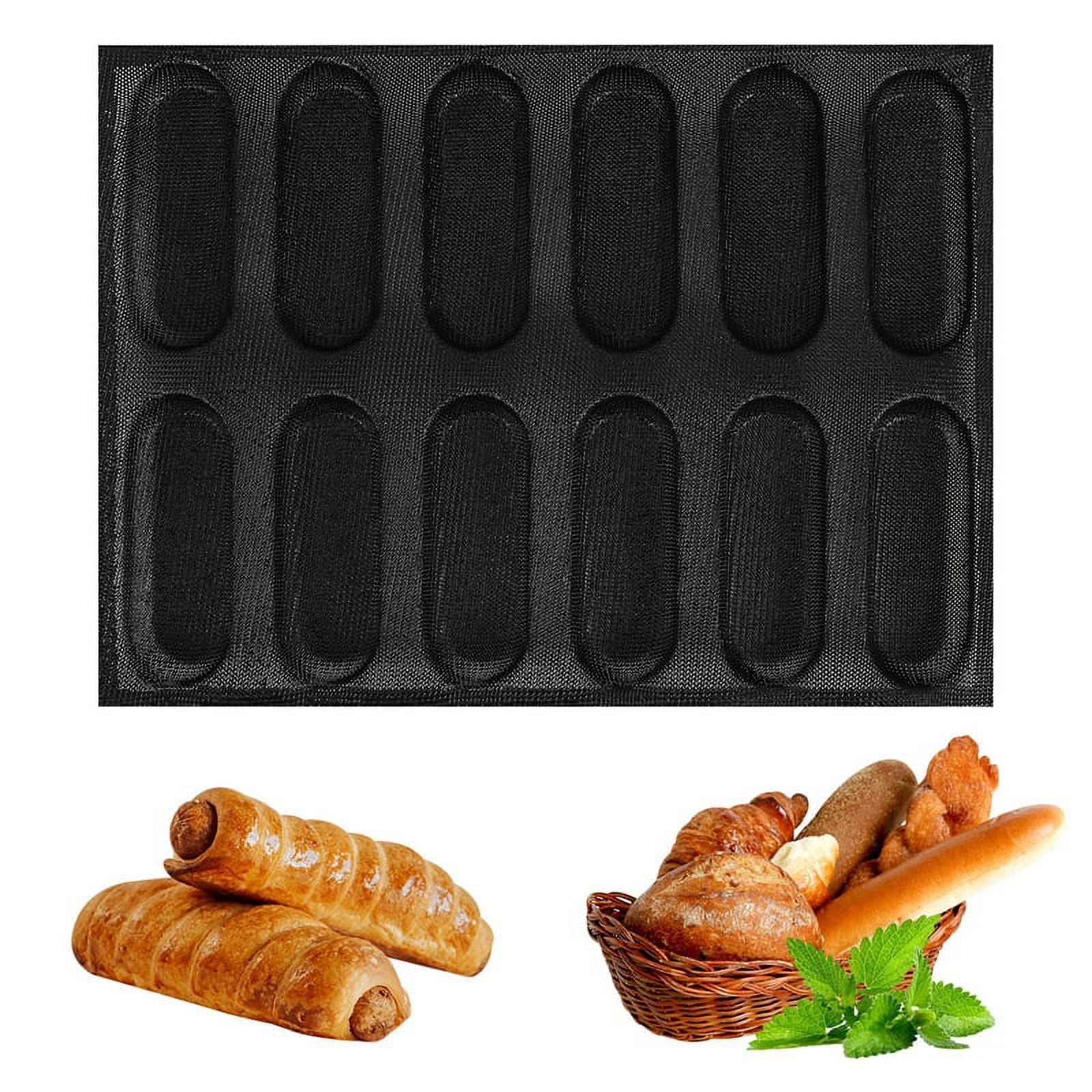 Silicone Pan-Non-Stick Perforated French Bread Pan Forms,Hot Dog Molds ...