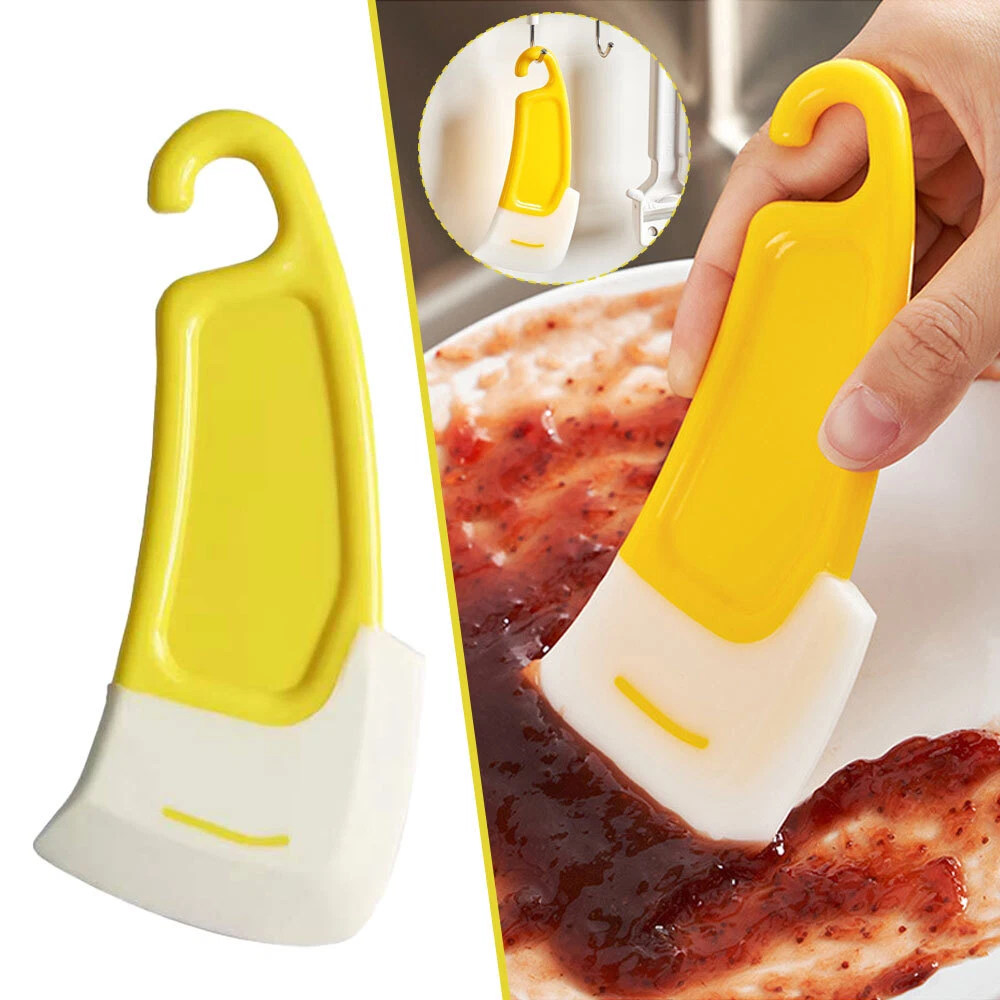 Silicone Pan Scraper Kitchen Utensil Cleaning Spatula Baking Cooking An ...