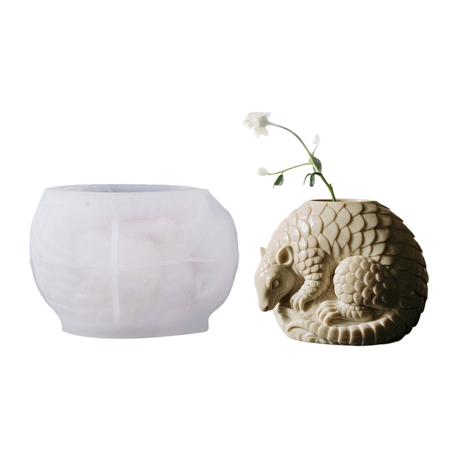 Silicone Pangolin Planter Mold With Nonstick Surfaces Perfect For Resin ...