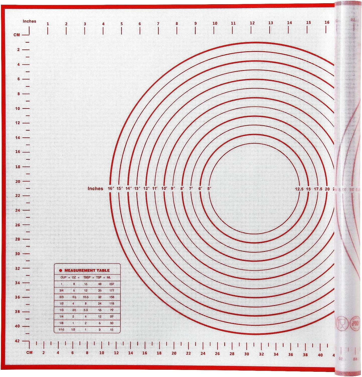 Silicone Pastry Mat Extra Large Non-Slip Mat for Rolling Dough Pie ...