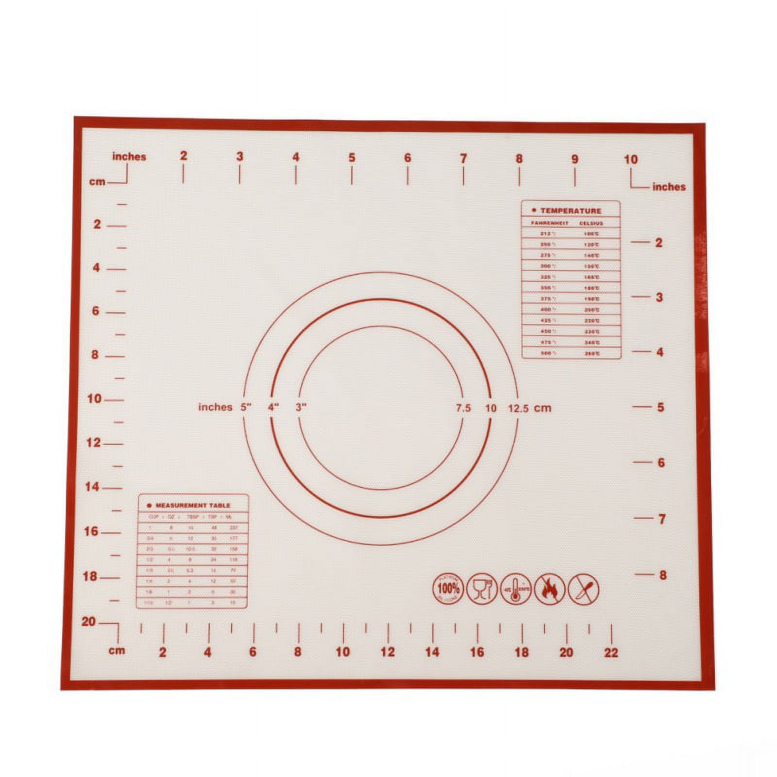 Silicone Pastry Mat Extra Large Non Slip with Measurements Non Stick ...