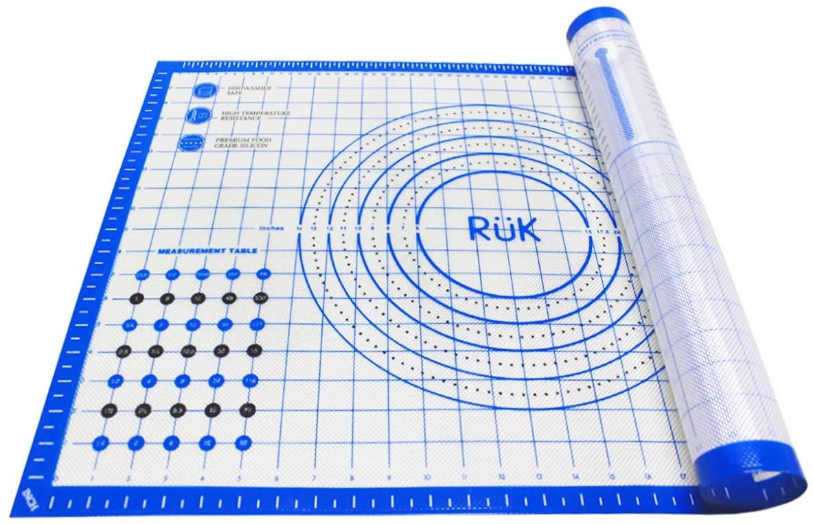 Silicone Pastry Mat with Measurements, RUK Large Thick Non Stick ...
