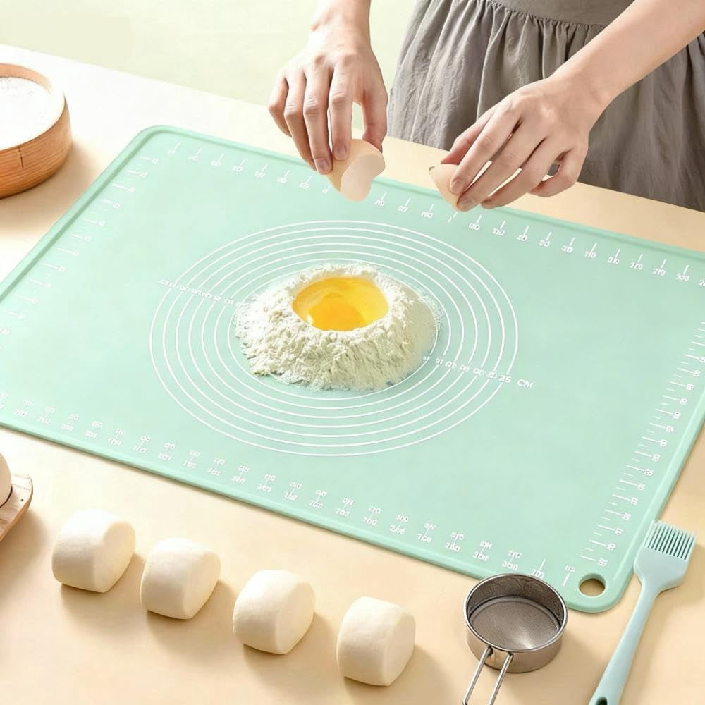 Silicone Pastry Mat Non Stick Silicone Baking Mat Extra Thick with ...