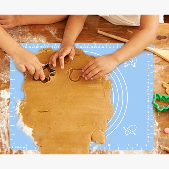Silicone Pastry Mat for Baking, Dough Rolling Mat Non Stick Dough Mat ...