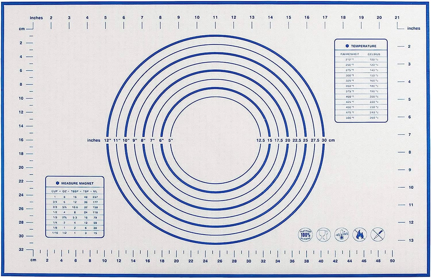 Silicone Pastry mat, Fondant mat, Pizza Mat, Spring Roll Pastry Mat ...