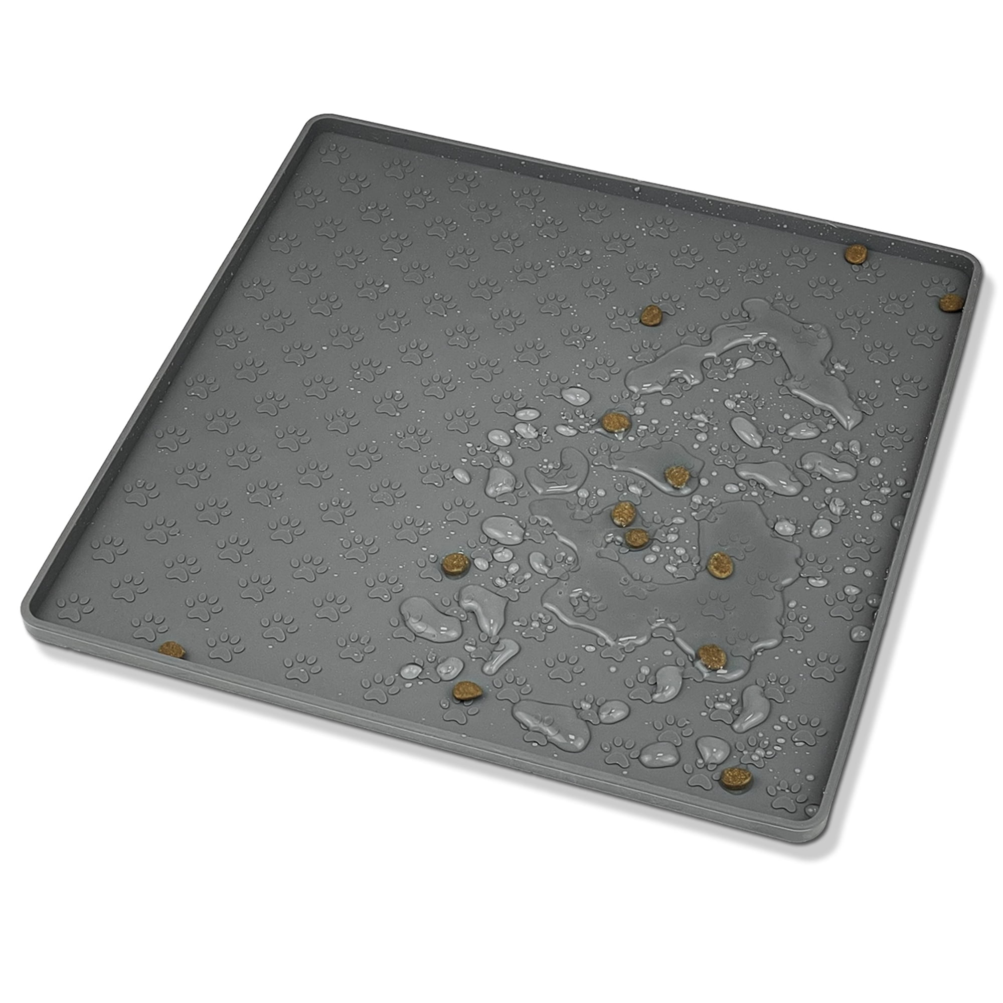 Silicone Pet Food Mat, Non-Slip Waterproof with High Edge, Suitable for ...