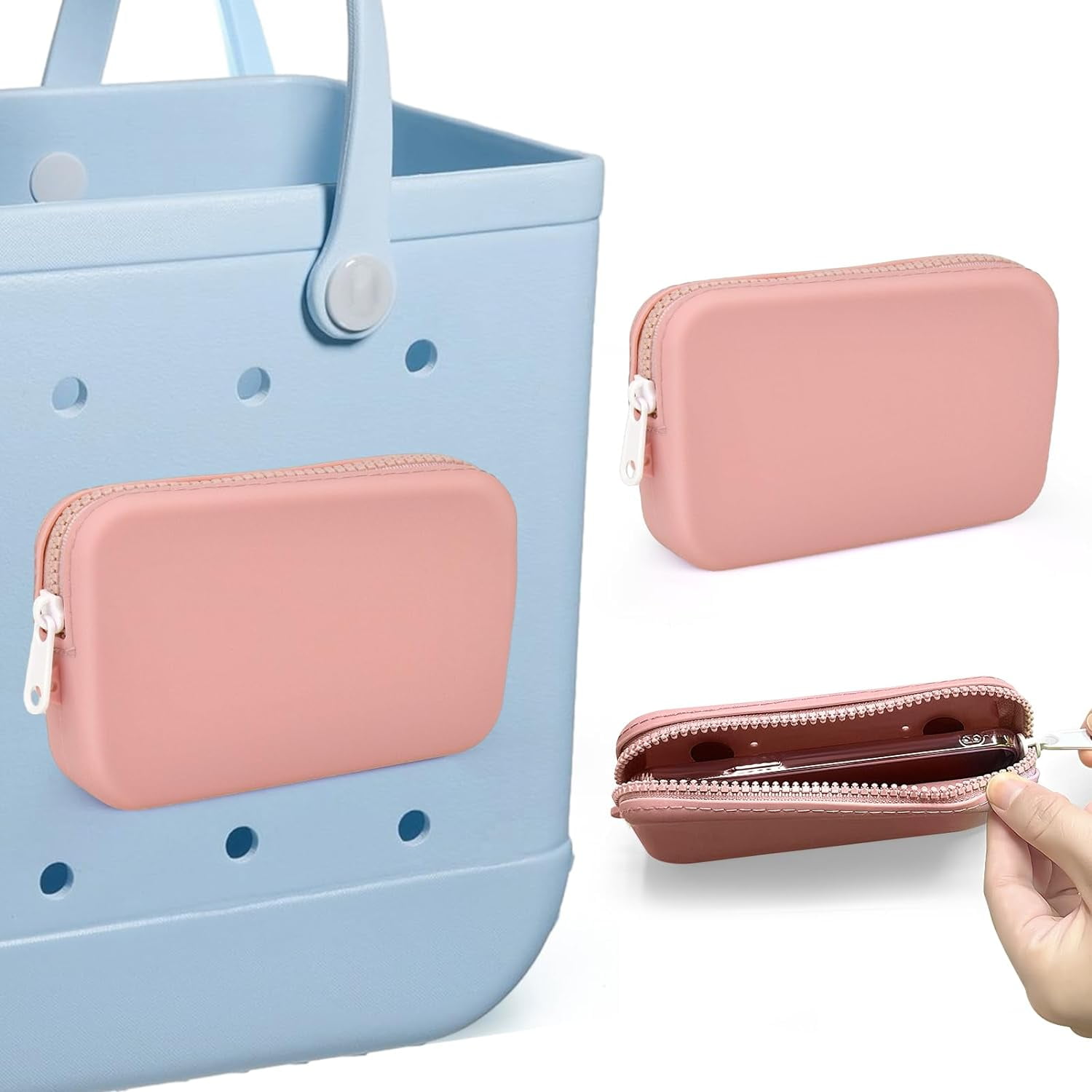 Silicone Phone Holder for Bogg Bag, Soft Silicone Insert Wallet Charm ...