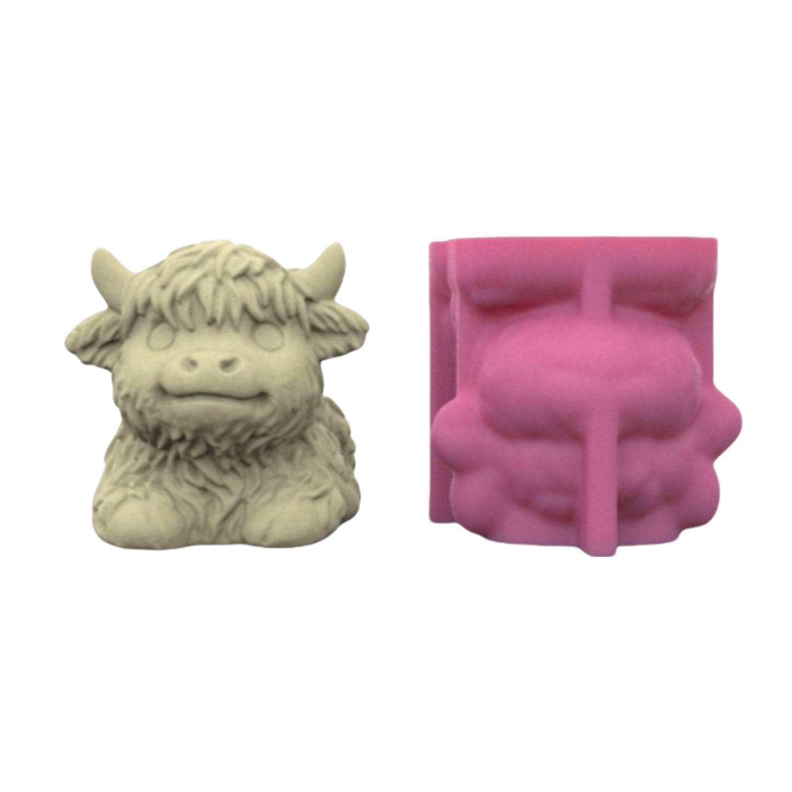 Silicone Plant Pots Mold Vase Mold Calf Shape Creative Flowerpot Molds ...