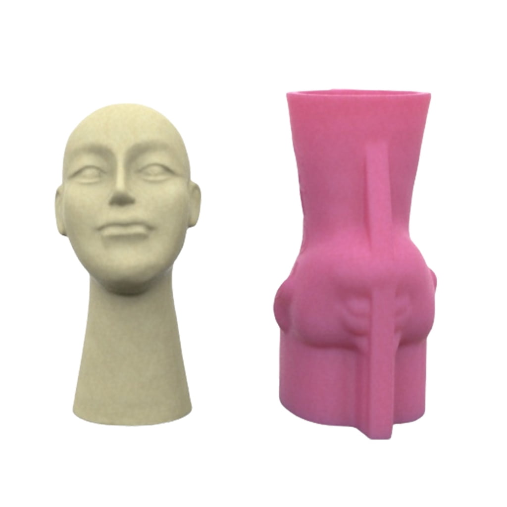 Silicone Plant Pots Mold Vase Mold Human Face Shape Craft Moulds ...