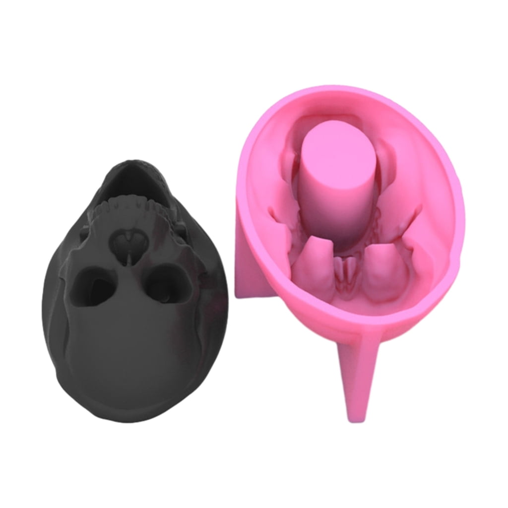 Silicone Planter Mold Head Flower Pot Mold Punk Skeleton Pen Holder ...