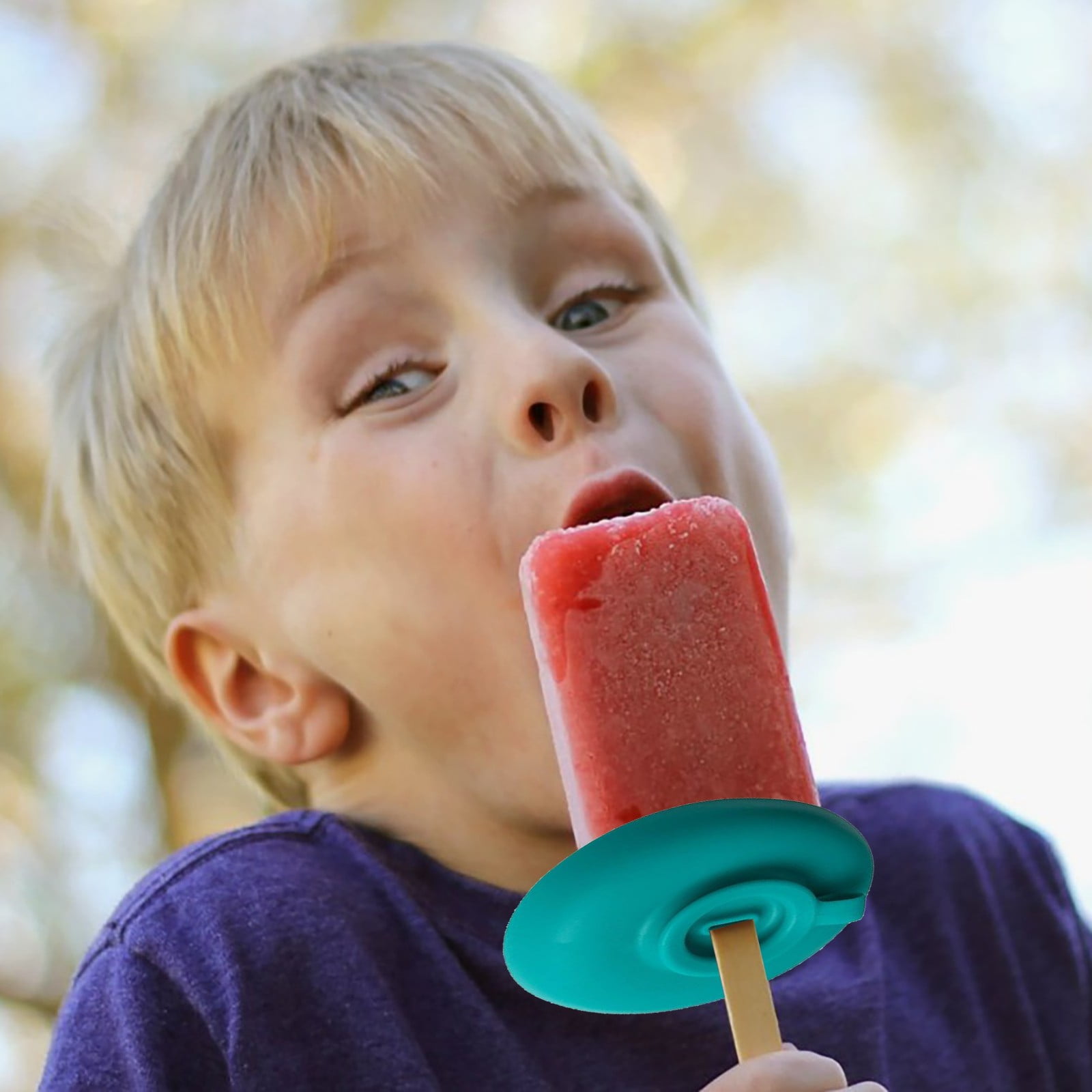 Silicone Popsicle Holders with Travel Case, Mess Free Ice Cream Cone ...
