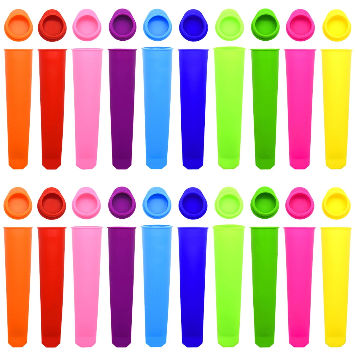 Silicone Popsicle Molds Ice Pop Mould, Set Of 20 Tubes, Freezer Tubes ...