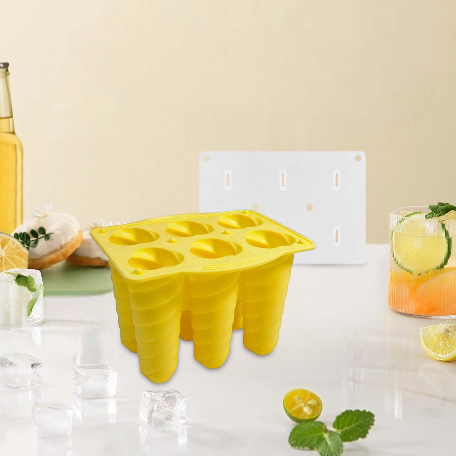 Silicone Mould With Lid, Molds 6 Pieces Ice Pop Molds BPA Free Mold ...