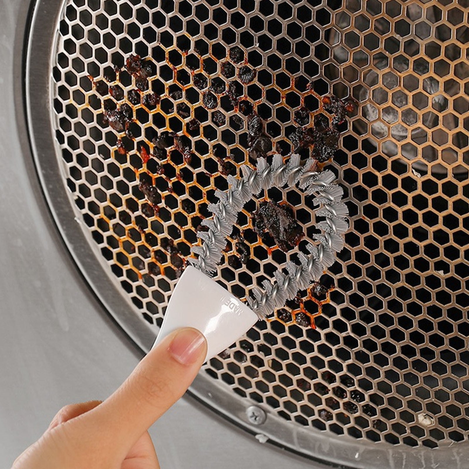 Silicone Pot Brush and Scraper Combo with Soft Bristles for Non-Stick ...