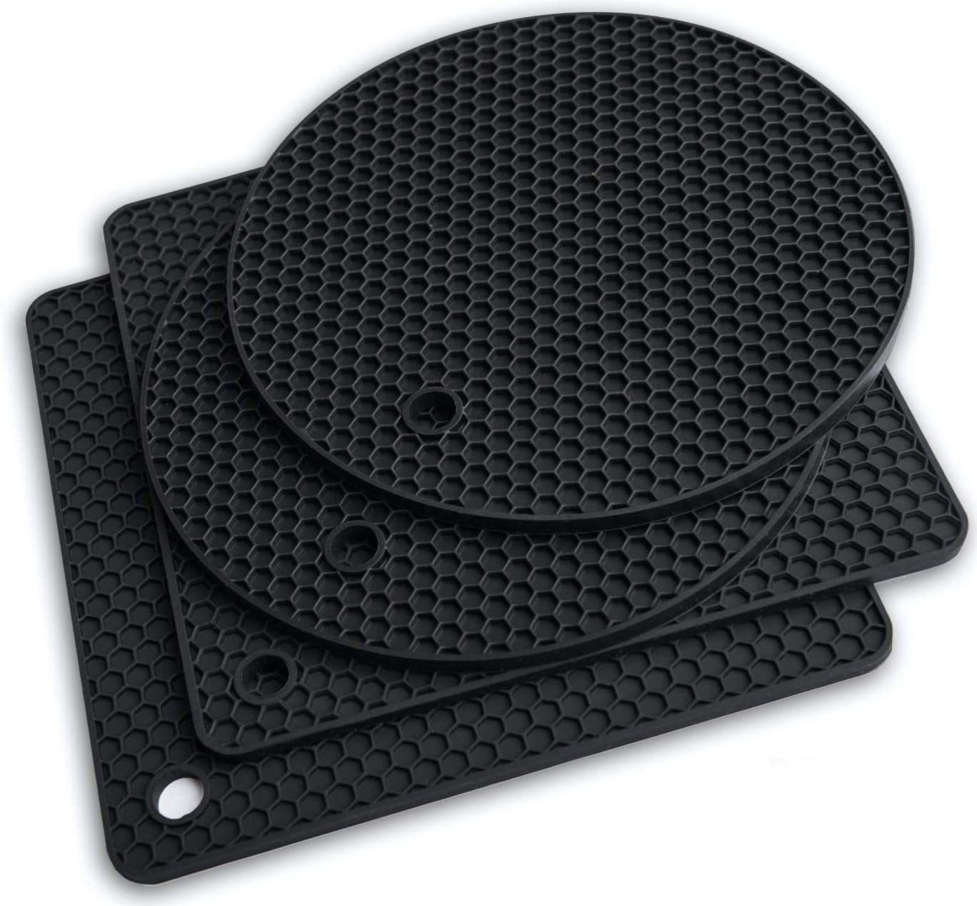 Silicone Pot Holders and Trivet mats Heat Resistant to 440°F to Protect Your Table and ...