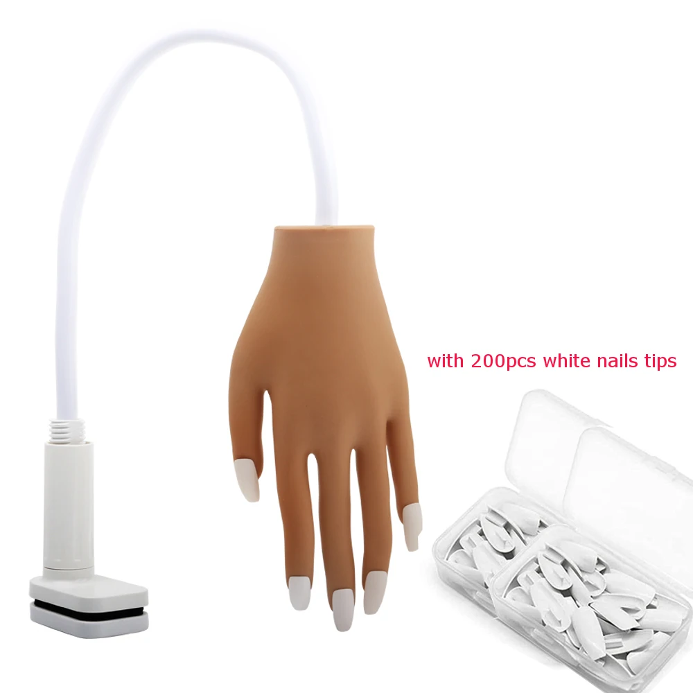 Silicone Practice Hand for acrylic Nails Flexible Nail Art Practice ...