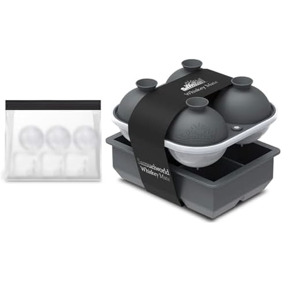 Silicone Premium Ice Trays, 2 Inches Extra Large Cubes & 2.5 Inches ...