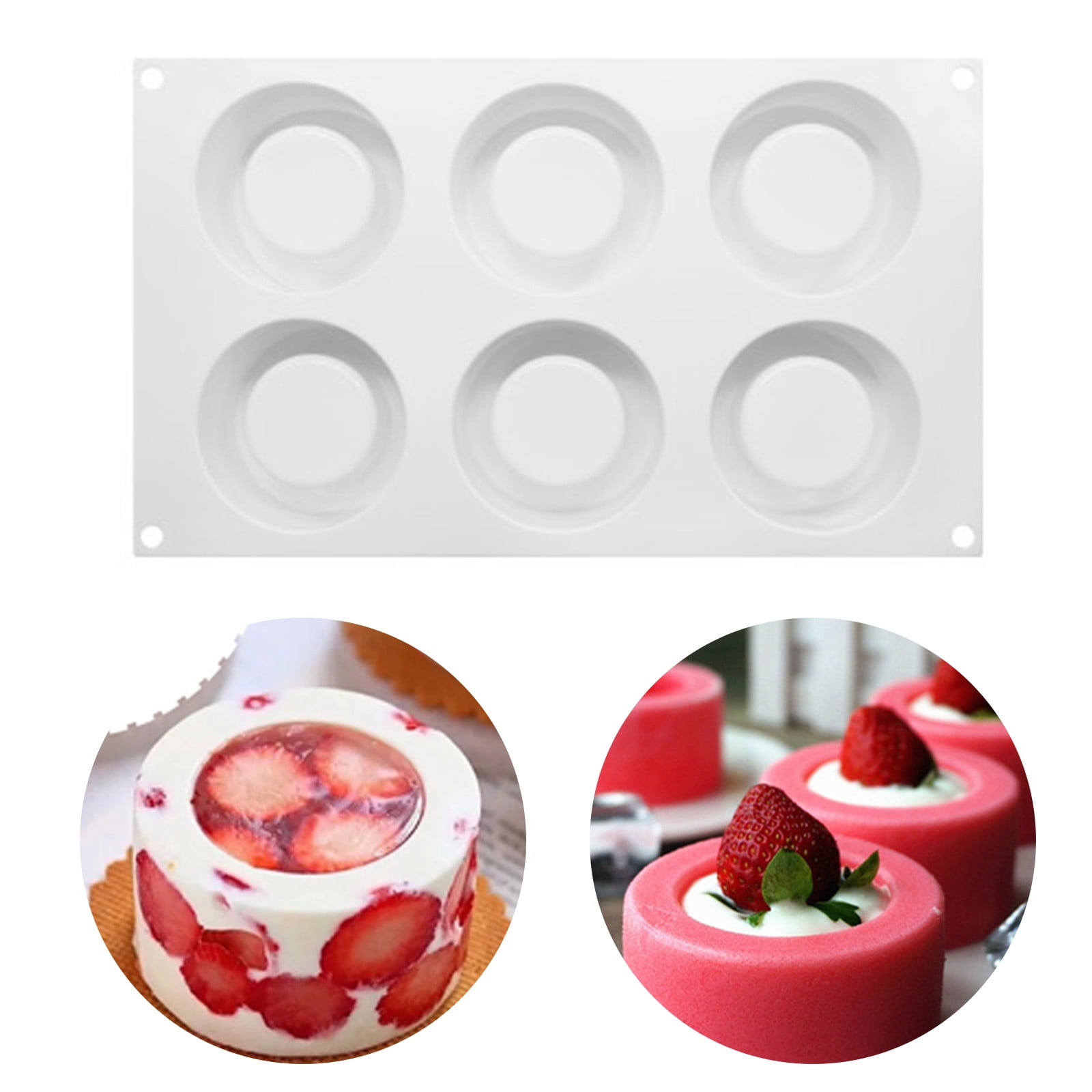 Silicone Pudding Mousse Mold - Nonstick Chocolate and Candy Mold for ...
