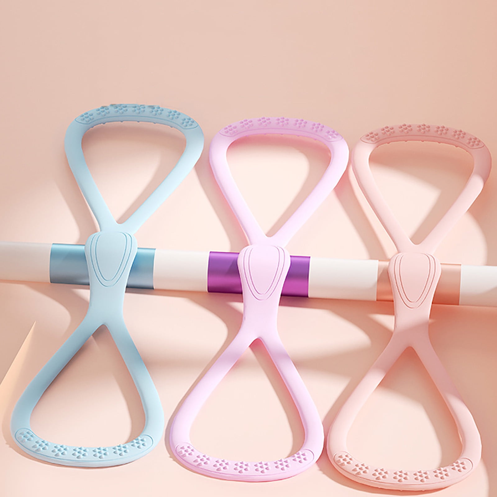 Silicone Pull Belt For Women,8-Shaped Resistance Band For Back Shoulder ...