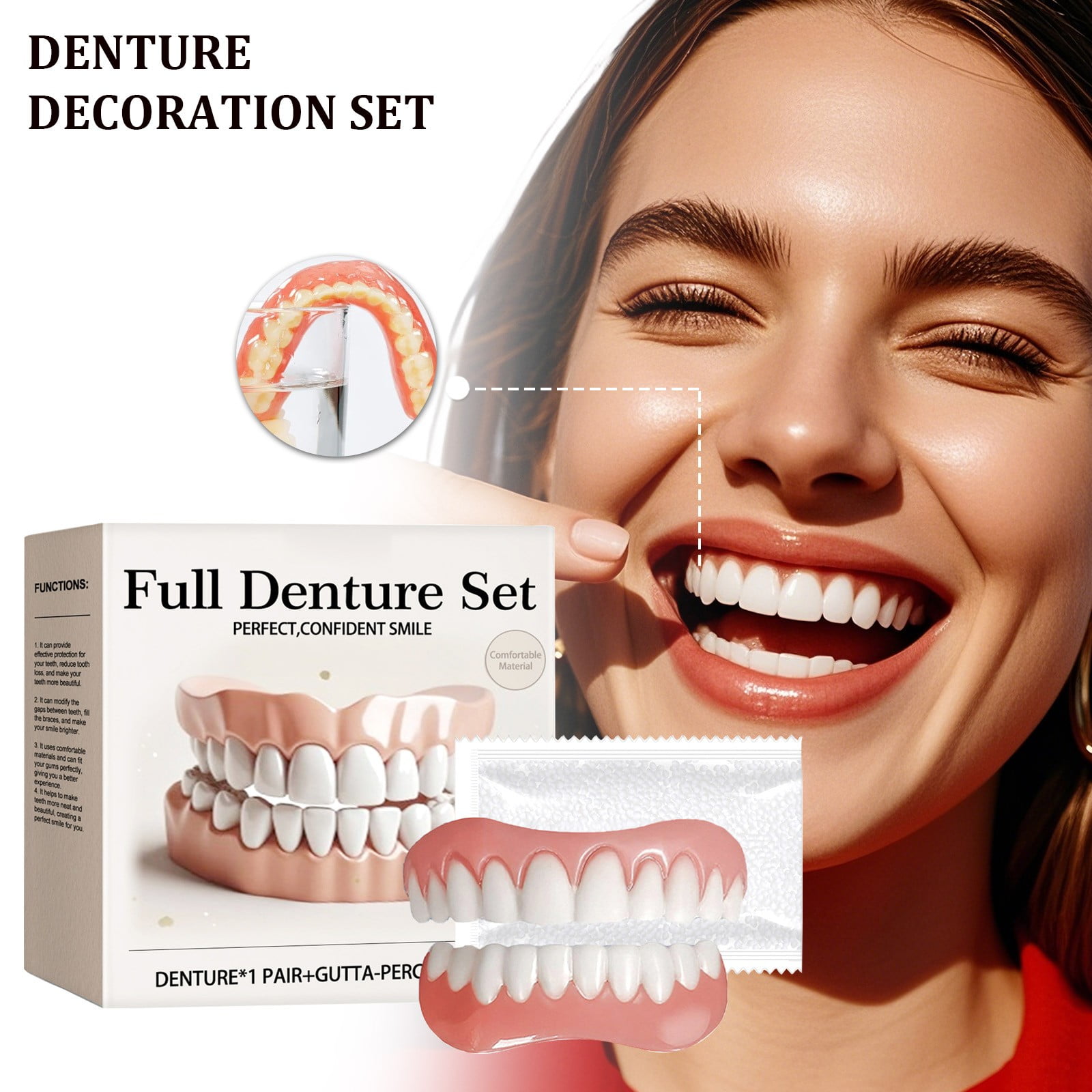Silicone Reline Denture Set,Denture Repair Kit,Artificial Teeth Braces ...