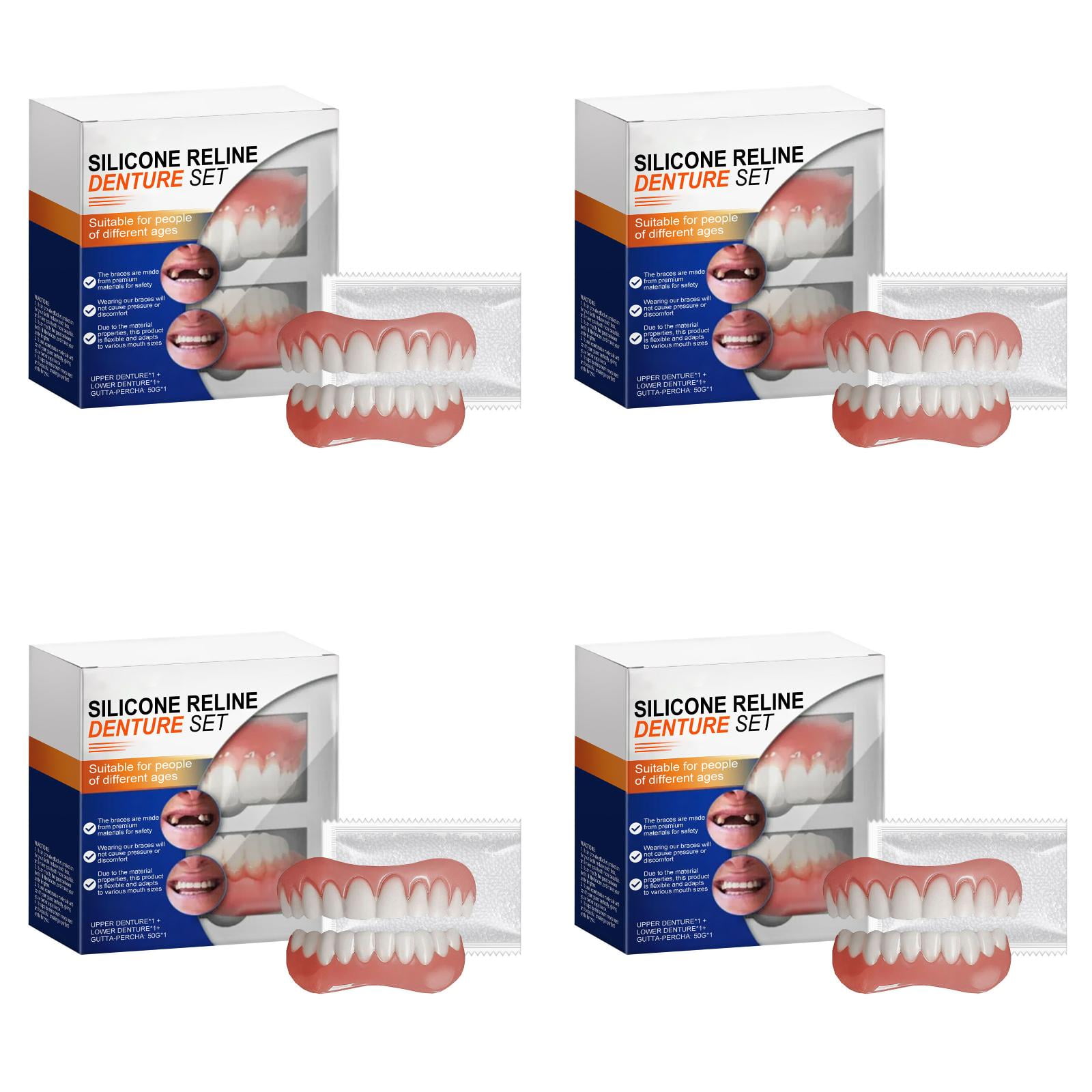 Silicone Reline Denture Set, Denture Silicone Reline Kit for Dentures ...