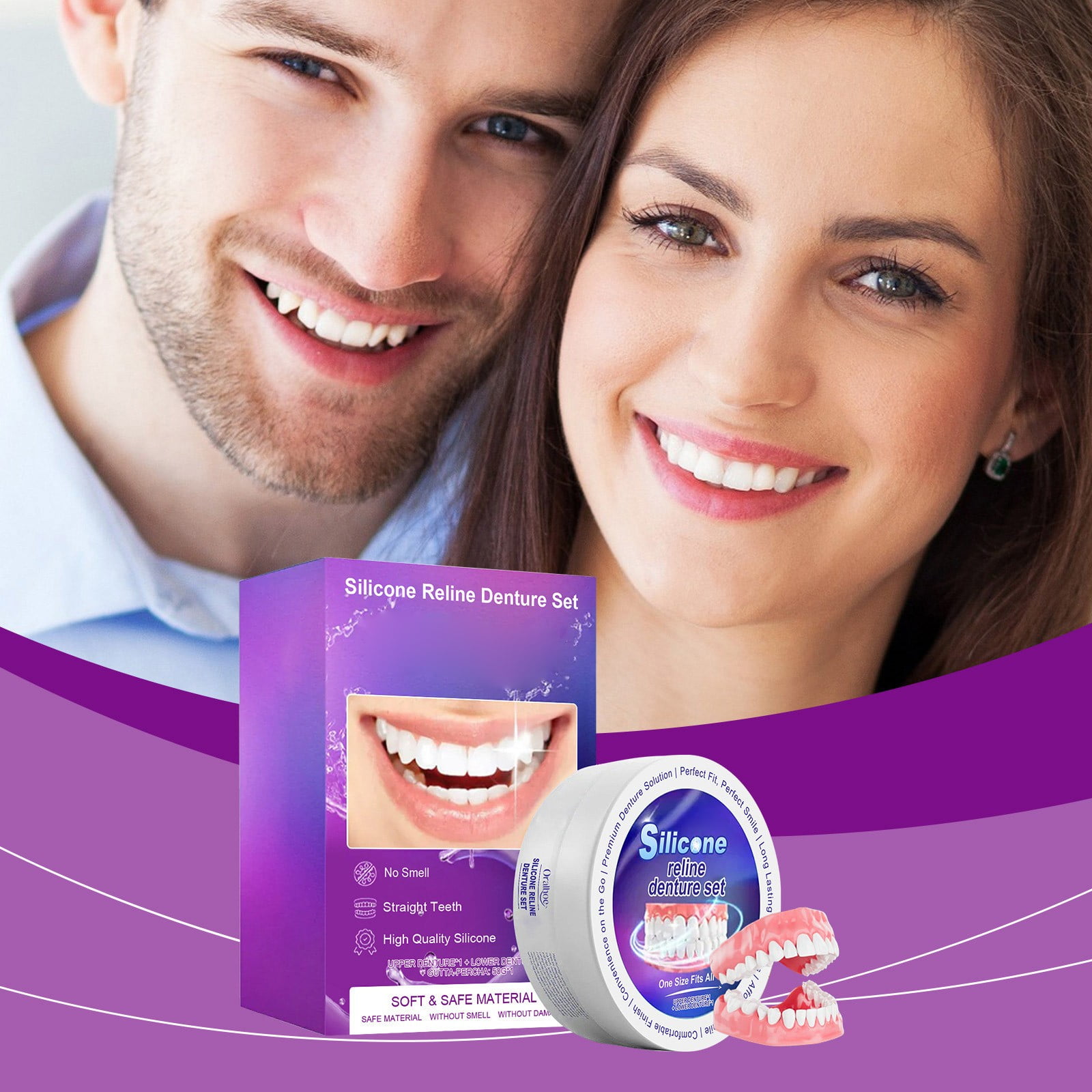 Silicone Reline Denture Set, Denture Silicone Reline Kit, Greatfit ...