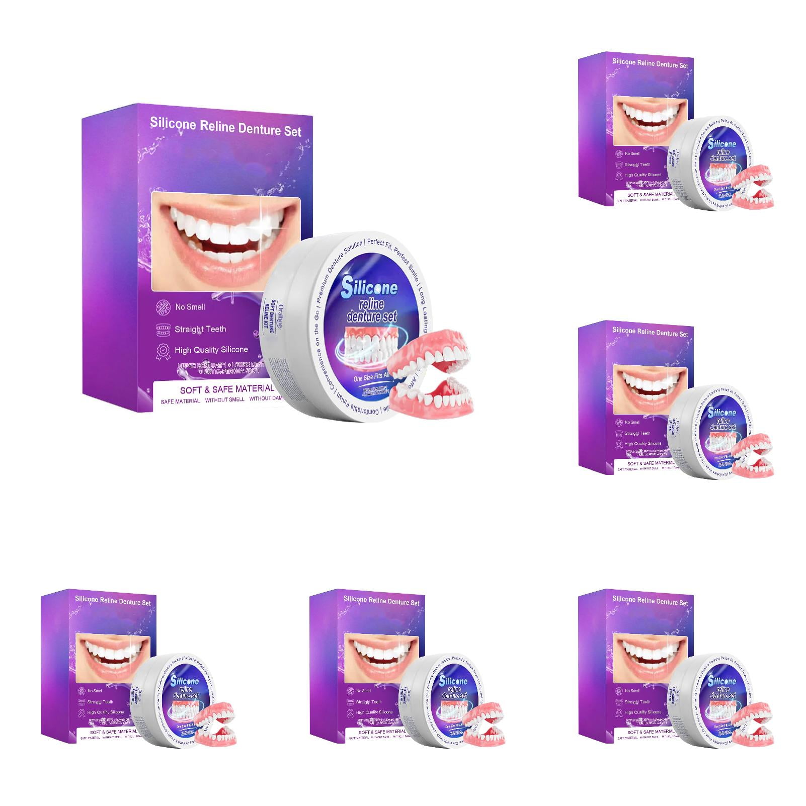 Silicone Reline Denture Set, Nature and Comfortable Upper and Lower ...